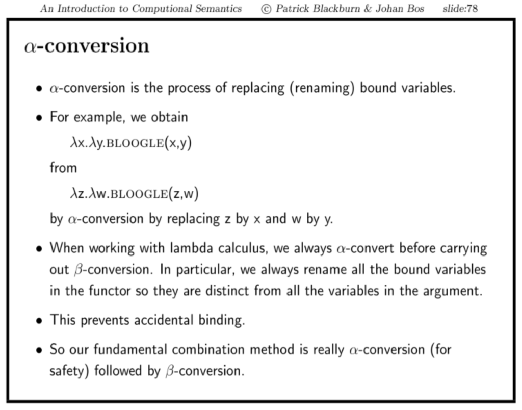 Chapter 2: Lambda Calculus – Computational Semantics
